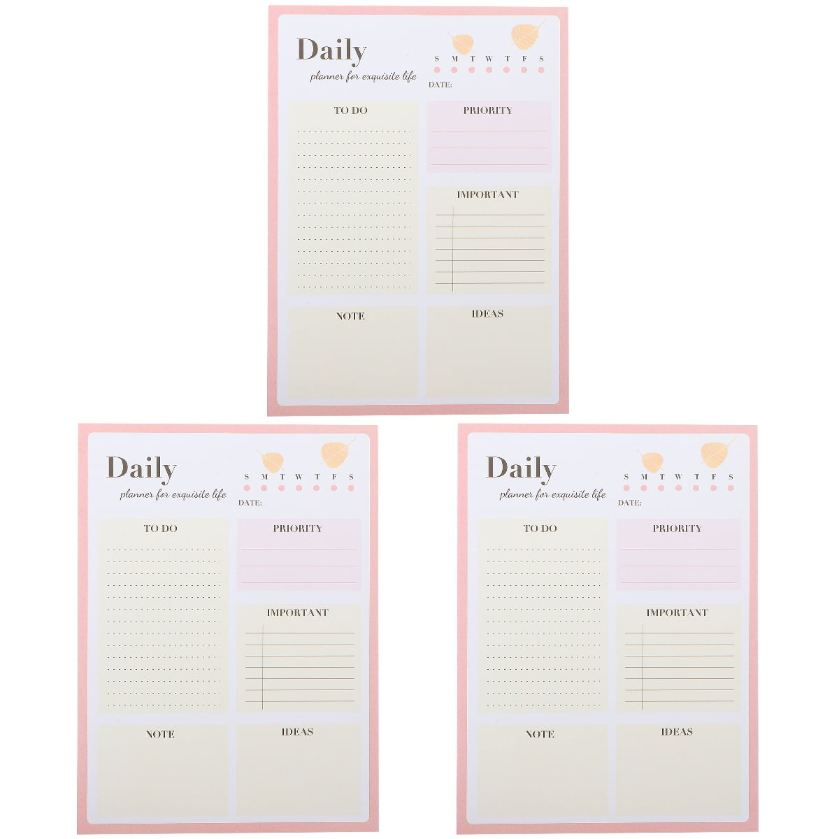 3pcs To Do List Notepad Planner Notepad Tear off Notepad Schedule Plan ...