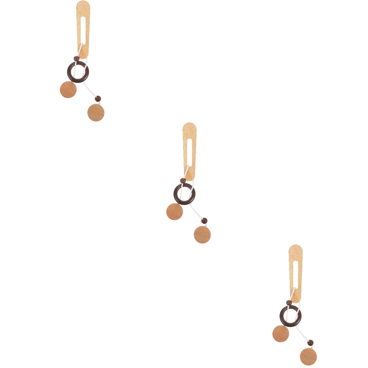 3pcs Traditional Classic Lock Toy Wooden Educational Lock Toy Brain ...