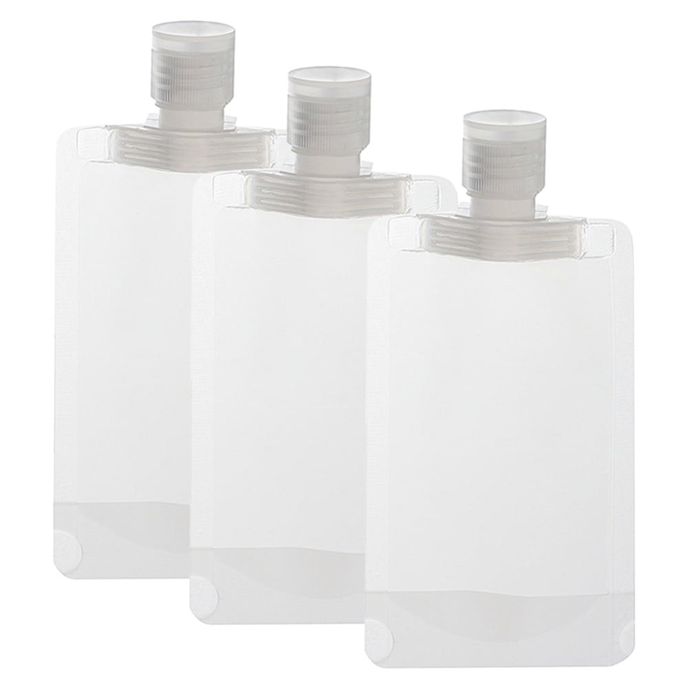 3pcs Transparent Clamshell Packaging Bag, 100ml Plastic Stand Up Spout ...