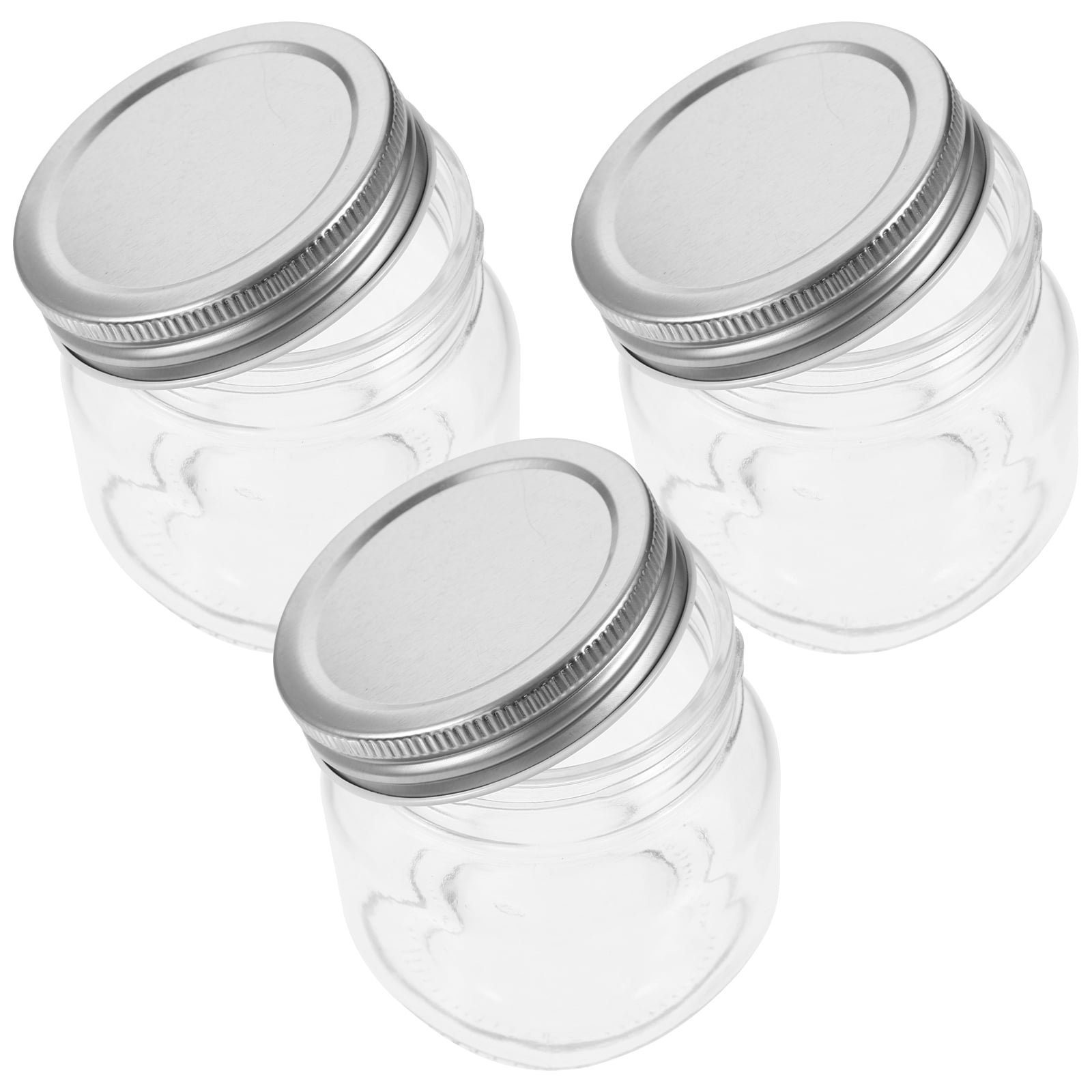 NIAIZEK 3-Piece Transparent Glass Jars Set with Airtight Lids for ...