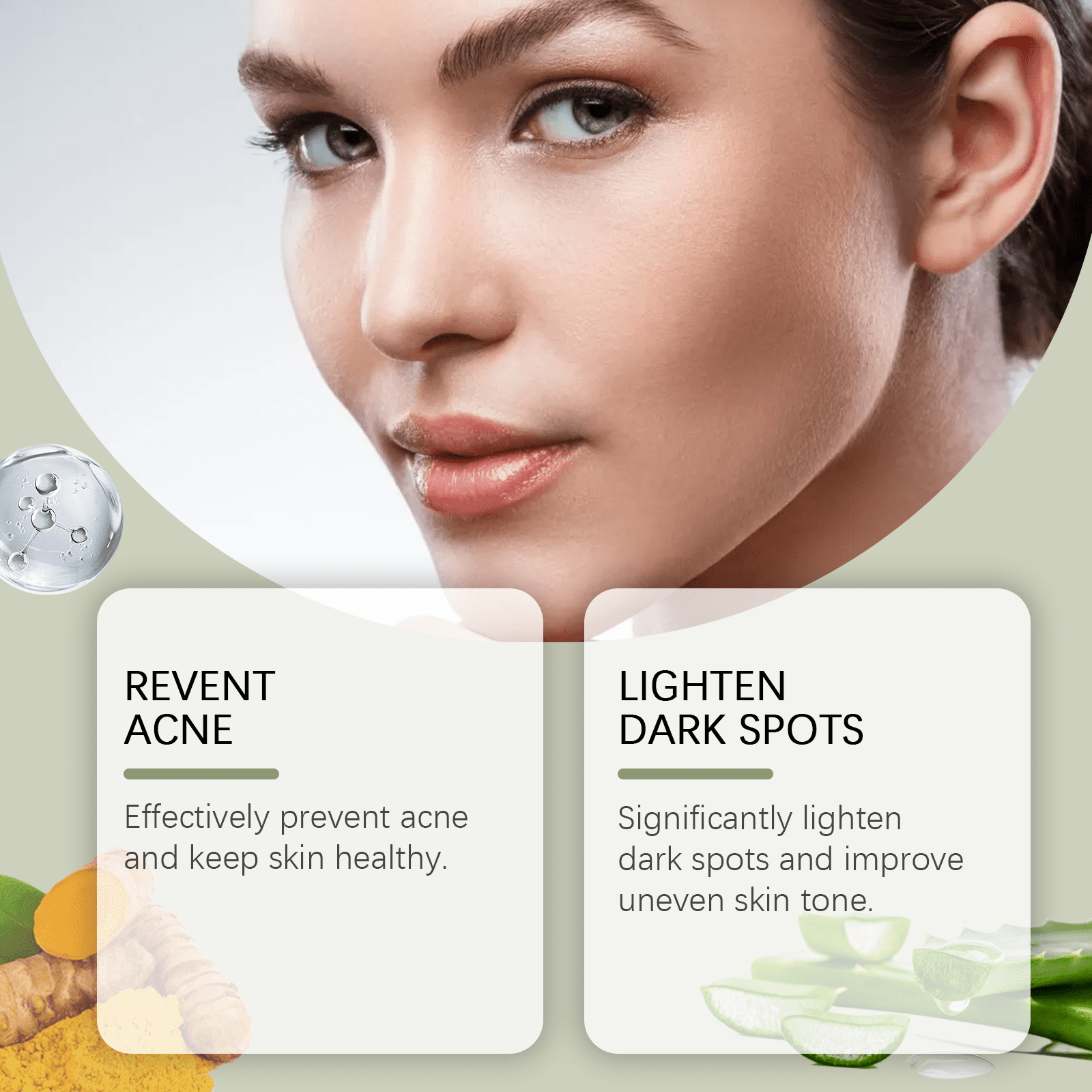 3pcs Turmeric Acid Cleanser, Soothing And Refreshing To Clean Pores ...