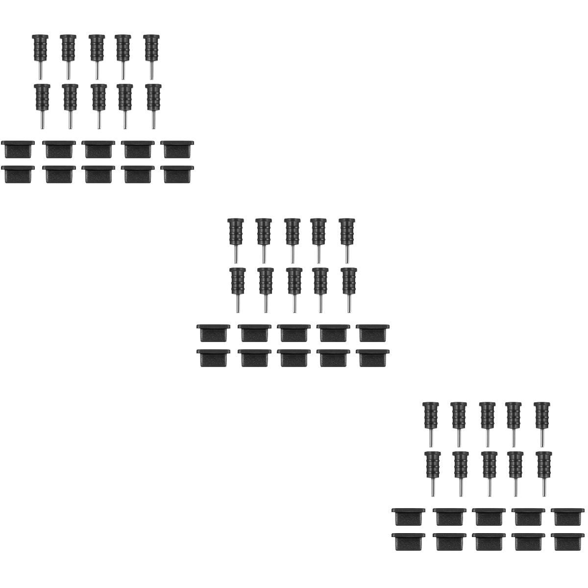 3pcs UKCOCO 10 Pairs USB Type C Protective Covers Silicone Port Plug ...