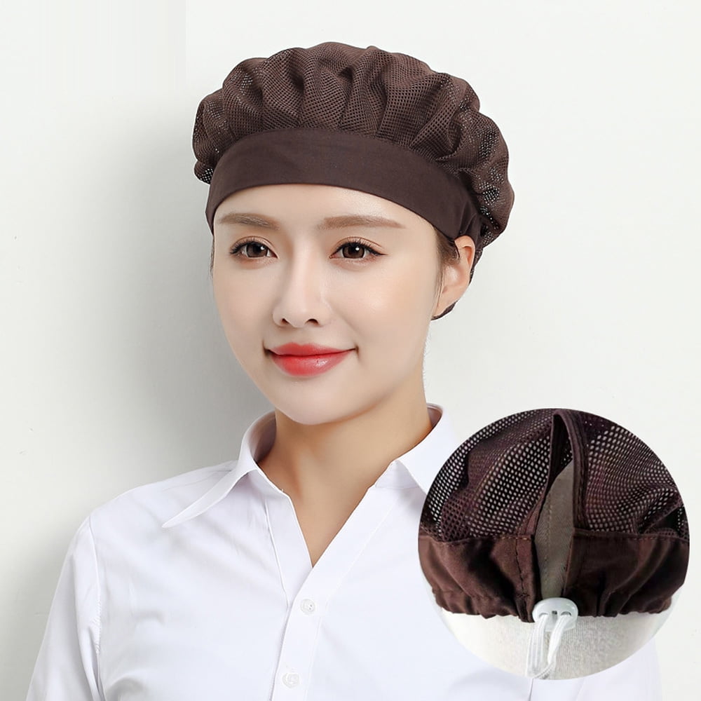 3pcs Unisex Chefs Hat, Kitchen Cooking Chef Mesh Cap, Food Service ...