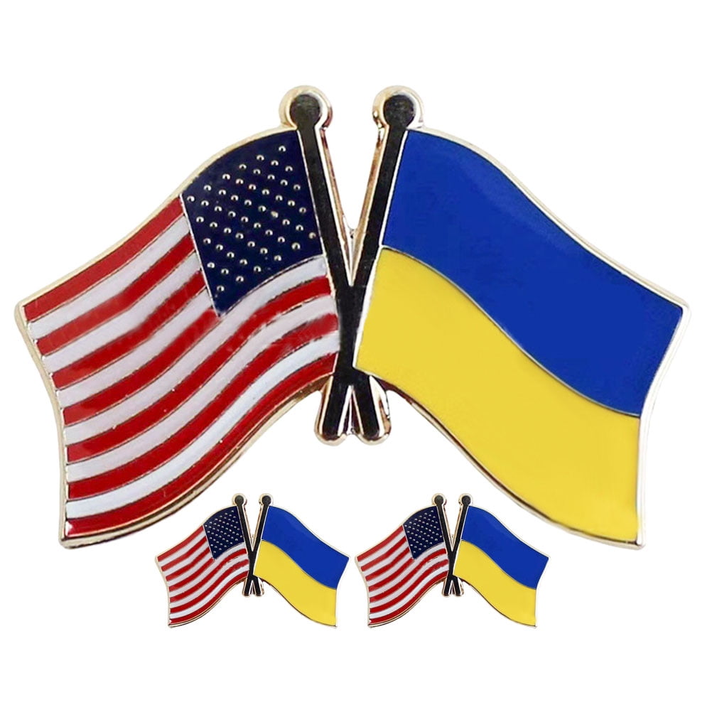 Set of 3 United States Flag Pins, Metal National Flag Lapel Brooches ...