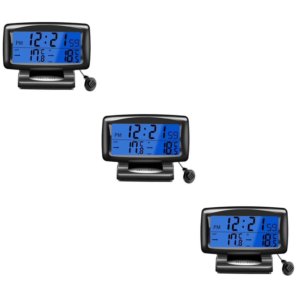 TABLZONE Car Supplies 3Pcs - Black, Anti-Rust, Backlit, Easy to Read At ...