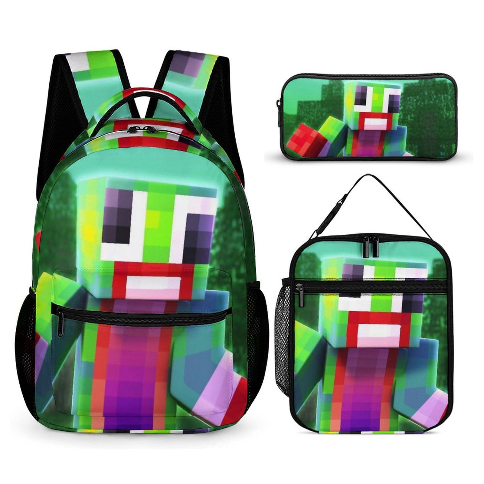 3pcs Uns_peak_able Backpack Set, Large Capacity Double Backpack With ...