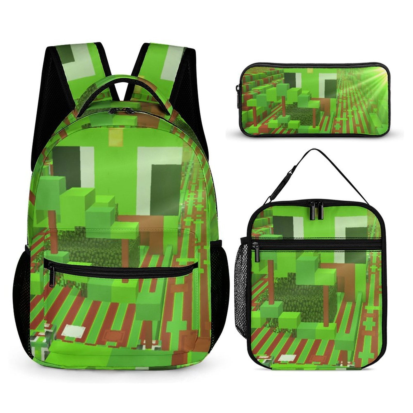 3pcs Uns_peak_able Backpack Set, Large Capacity Double Backpack With ...