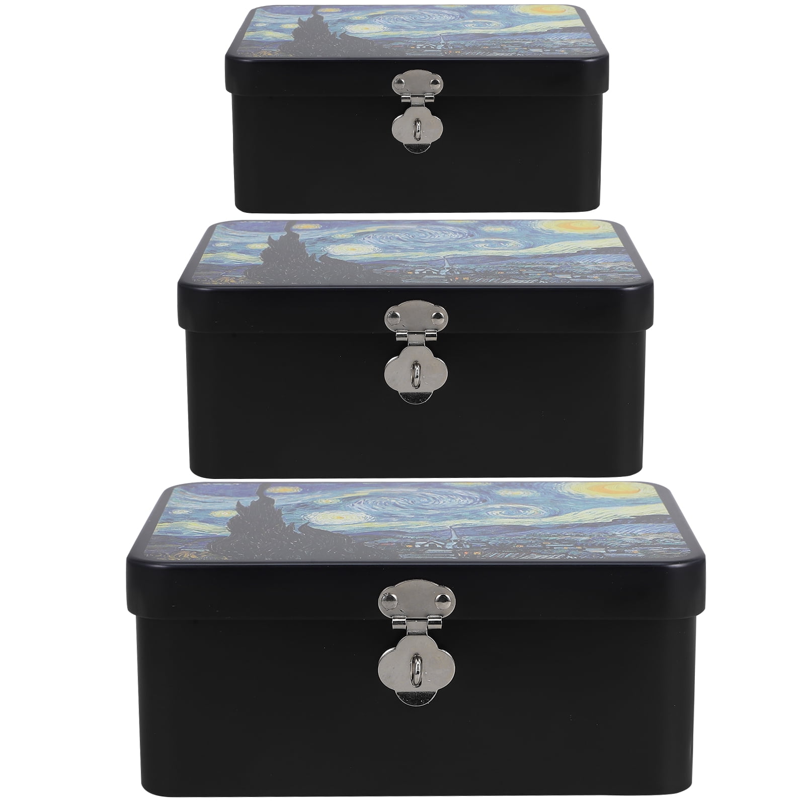 3 Pcs Drinks Reusable Ice Cubes Tinplate Storage Box - Walmart.com