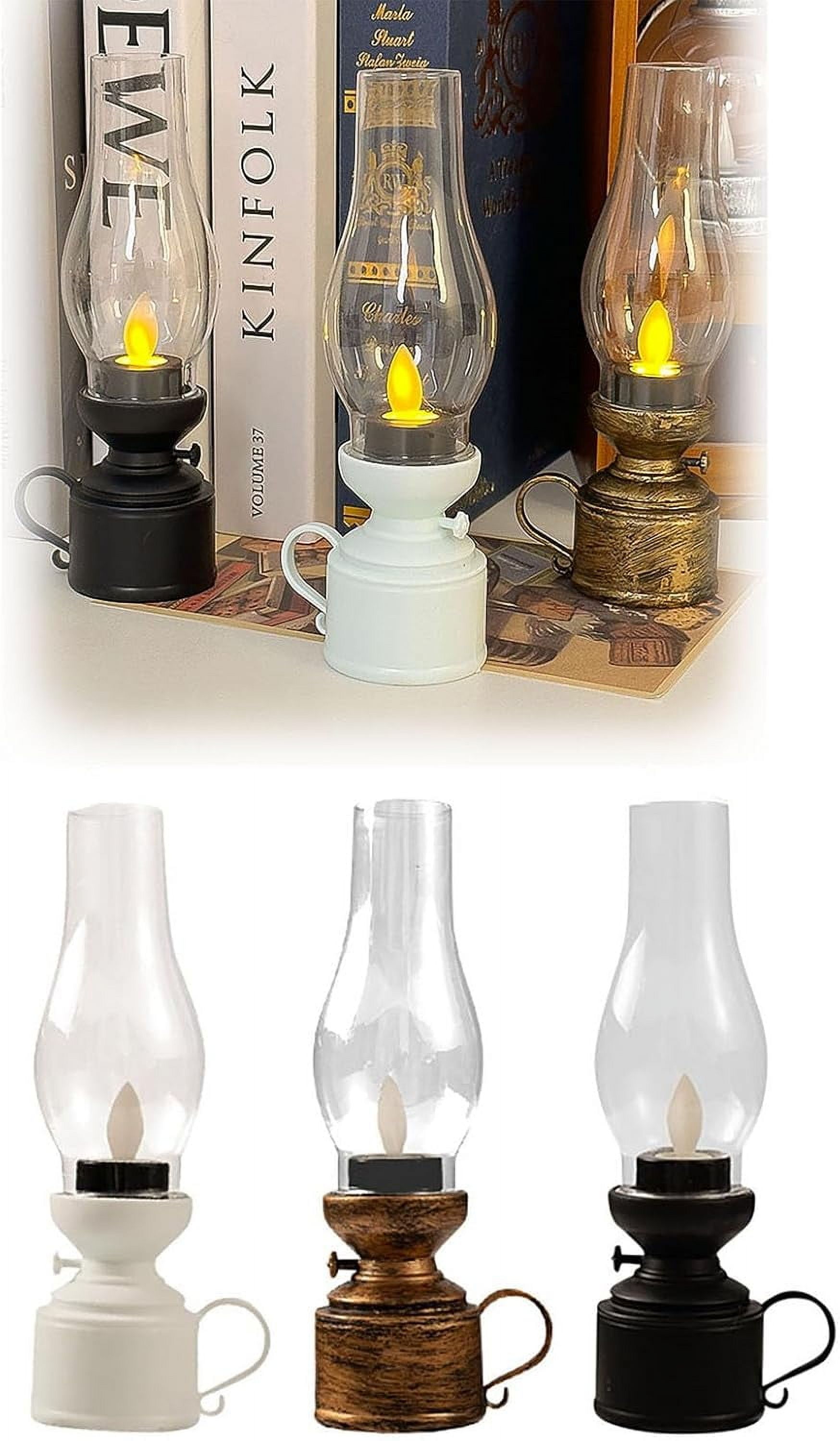3pcs Vintage Flameless Kerosene Lamp, Nightstand Oil Lamp, Led Vintage ...