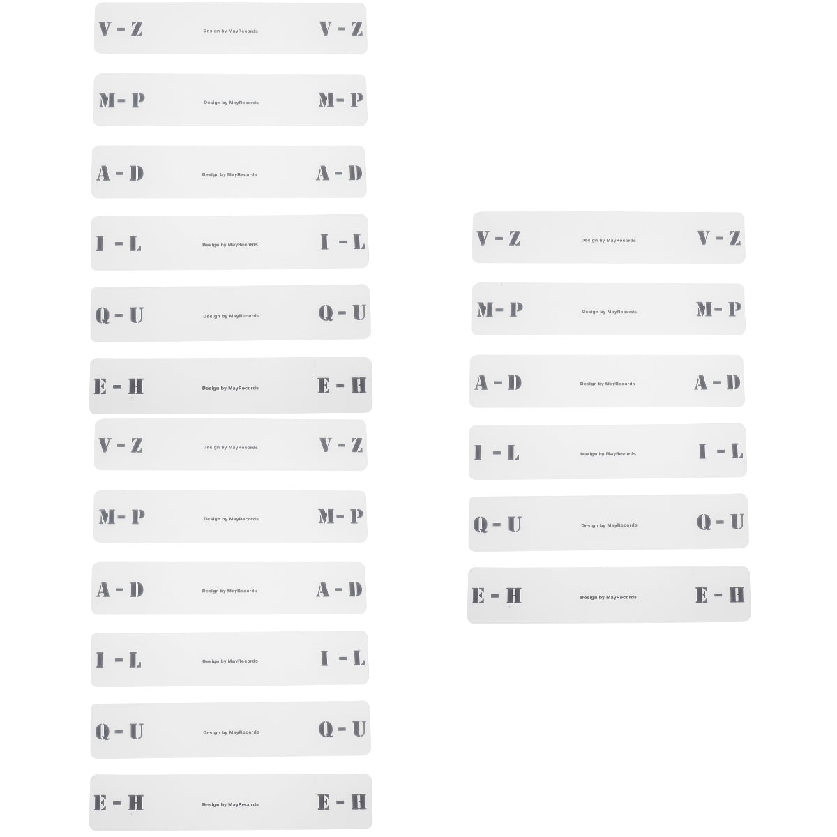 3pcs Vinyl Record Category Label: A- Z Record File Guides Cards 6pcs ...