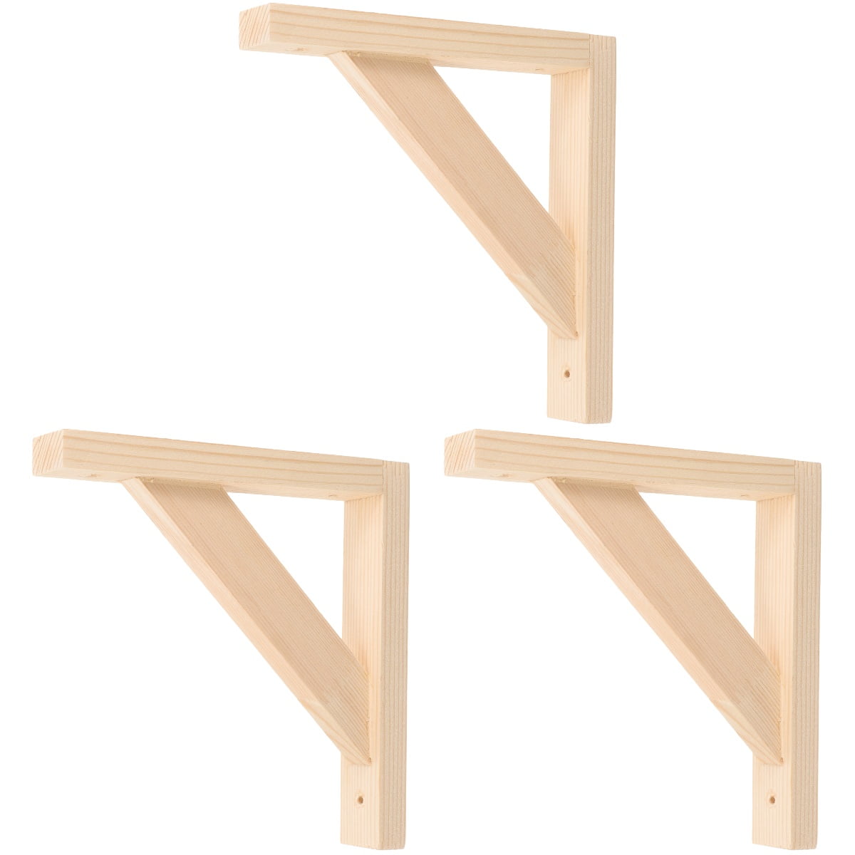 3pcs Wall Mount Shelf Bracket Wooden Shelf Support Bracket Triangle ...