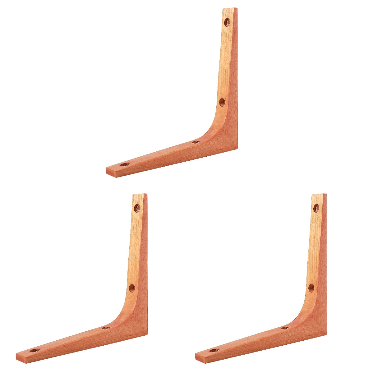 3pcs Wall Shelf Bracket Bamboo Bracket Support Wall Shelf Holder for ...