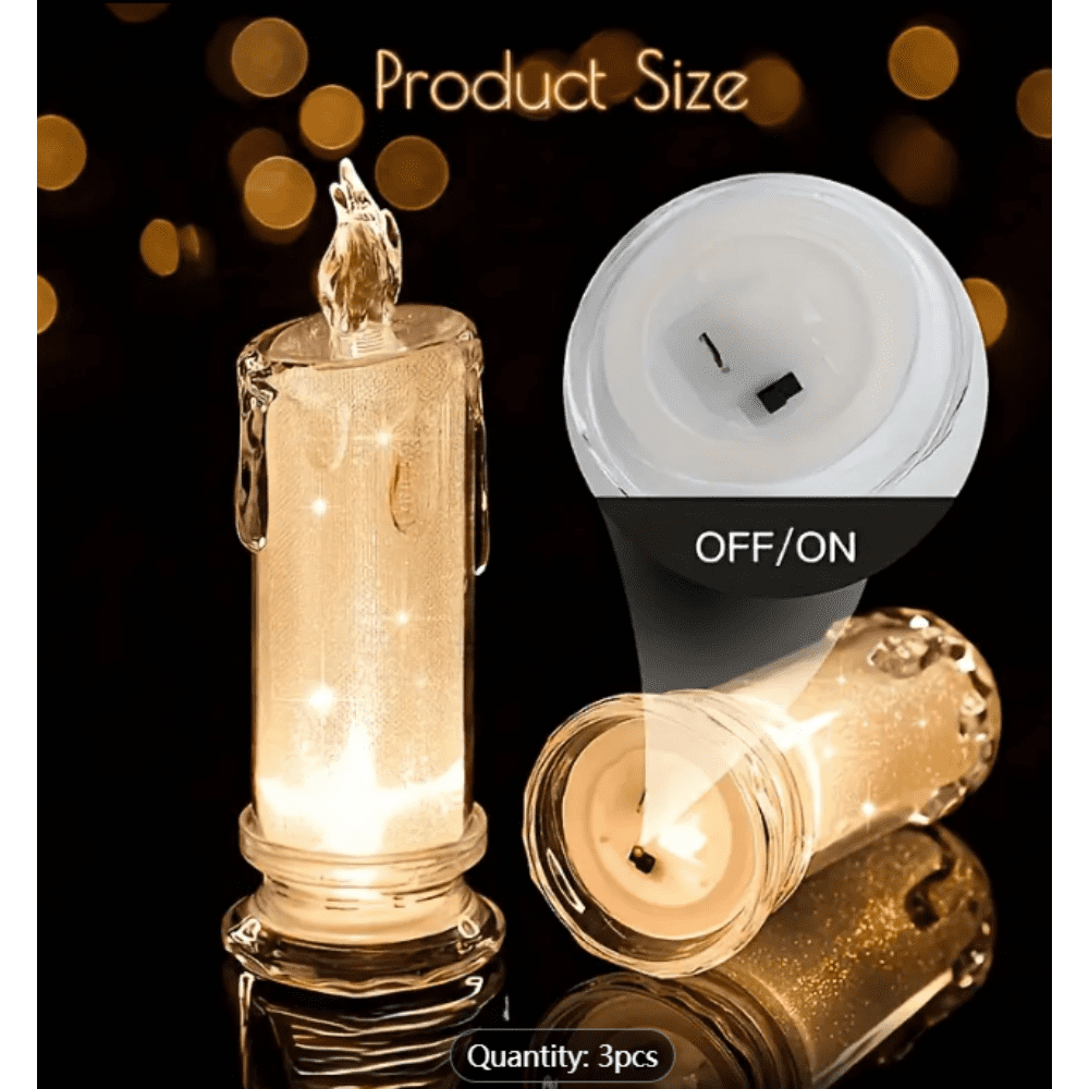 3pcs LED Candle Lanterns for Weddings Parties Table Centerpiece Home ...