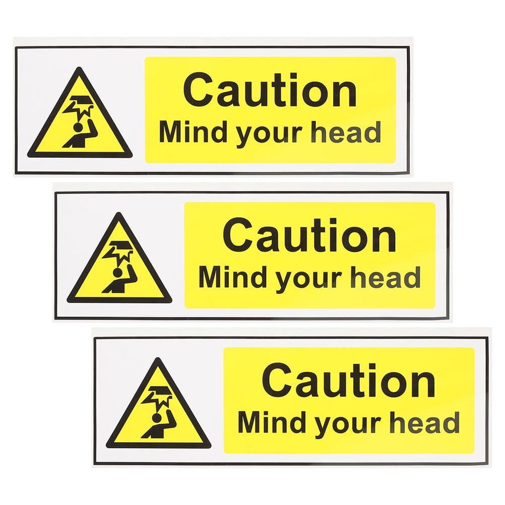 3pcs Watch Your Signs Self Adhesive Low Ceiling Sign Low Overhead ...