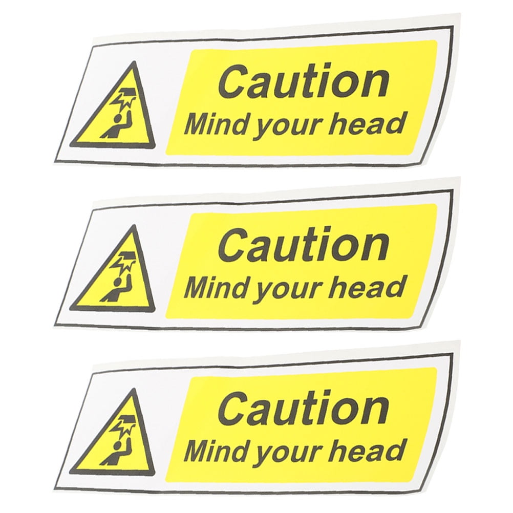 HEMOTON Yellow Warning Stickers for Caution Self Adhesive PVC Watch ...