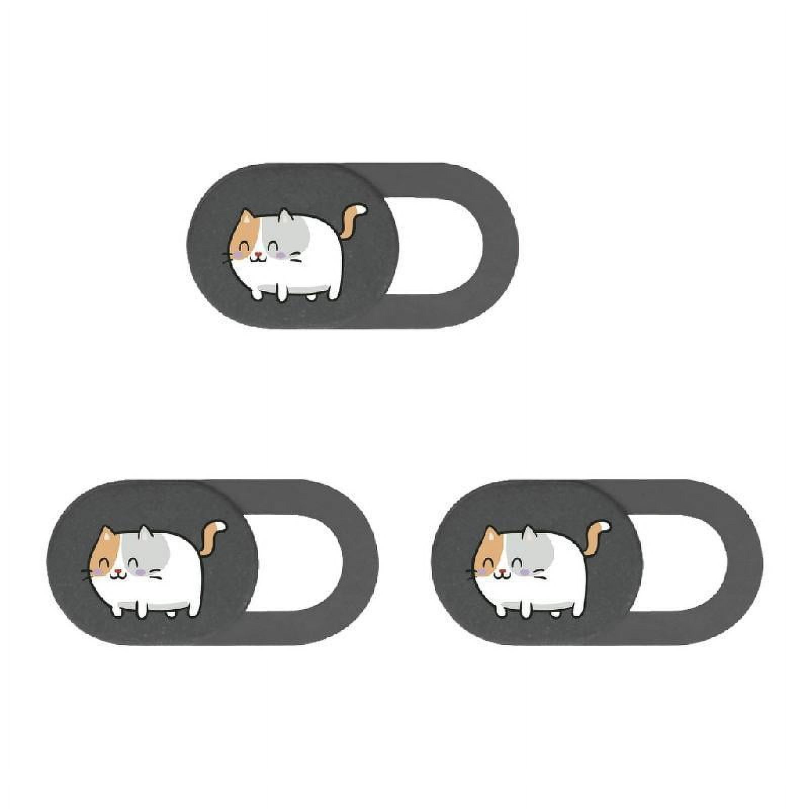 3pcs Webcam Cover Slide Cartoon Kitten Camera Cover for Laptop PC ...