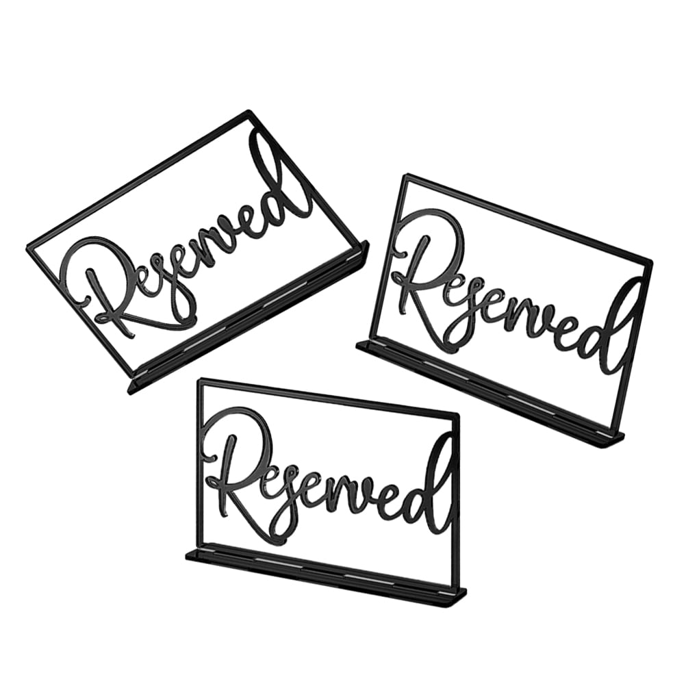 3pcs Wedding Reserved Table Signs Acrylic Reserved Seating Signs for ...