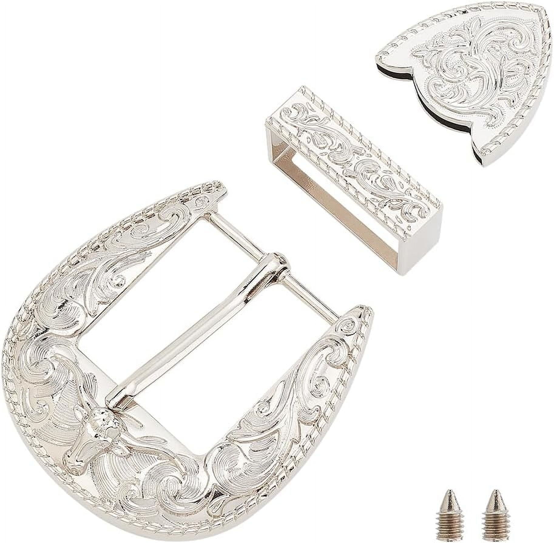 3pcs Western Replacement Belt Buckles Waist Belt Buckle Making Hardware ...