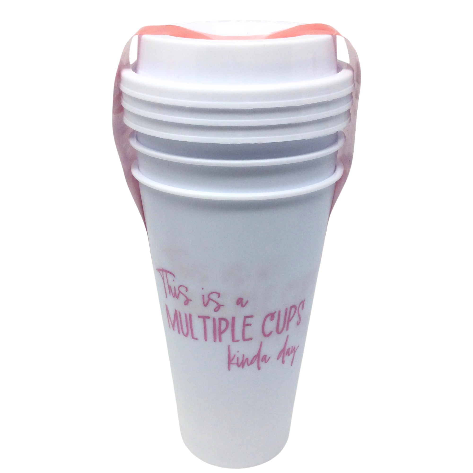 3pcs White Reusable Cup with Lid 17 oz Design for Hot Tea Beverages ...