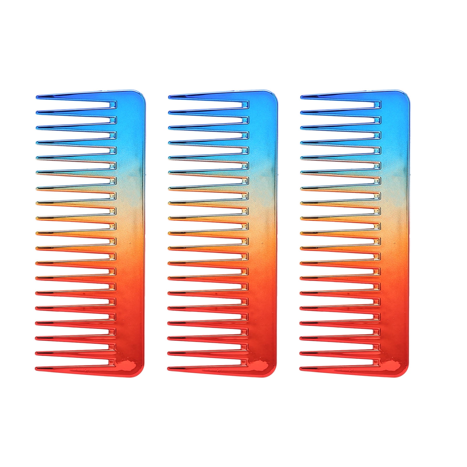 3pcs Wide Tooth Comb Gradient Color Flexible Structure ABS Material ...