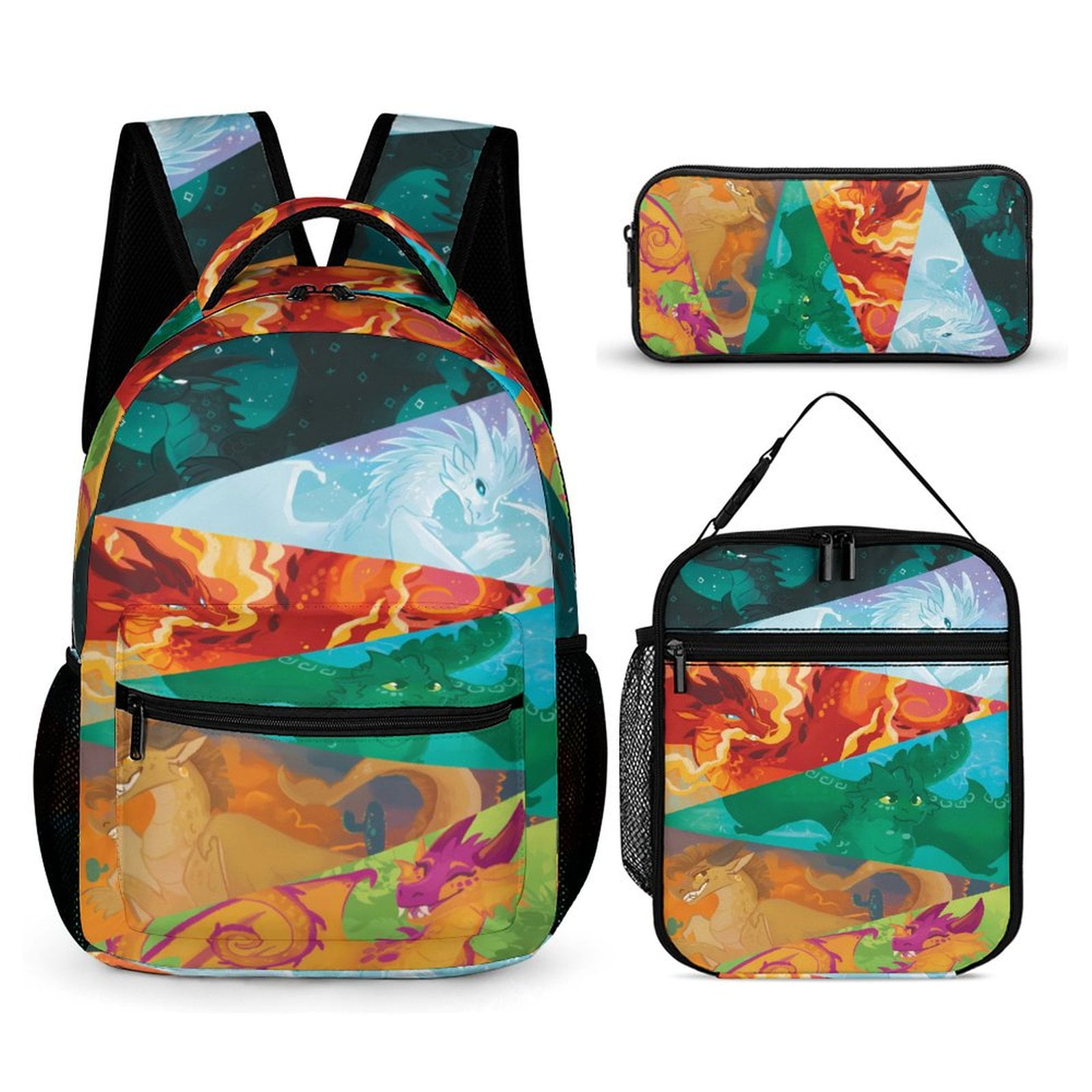 3pcs Wings of Fire Backpack Set, Multi-functional Laptop Bag 17in Water ...