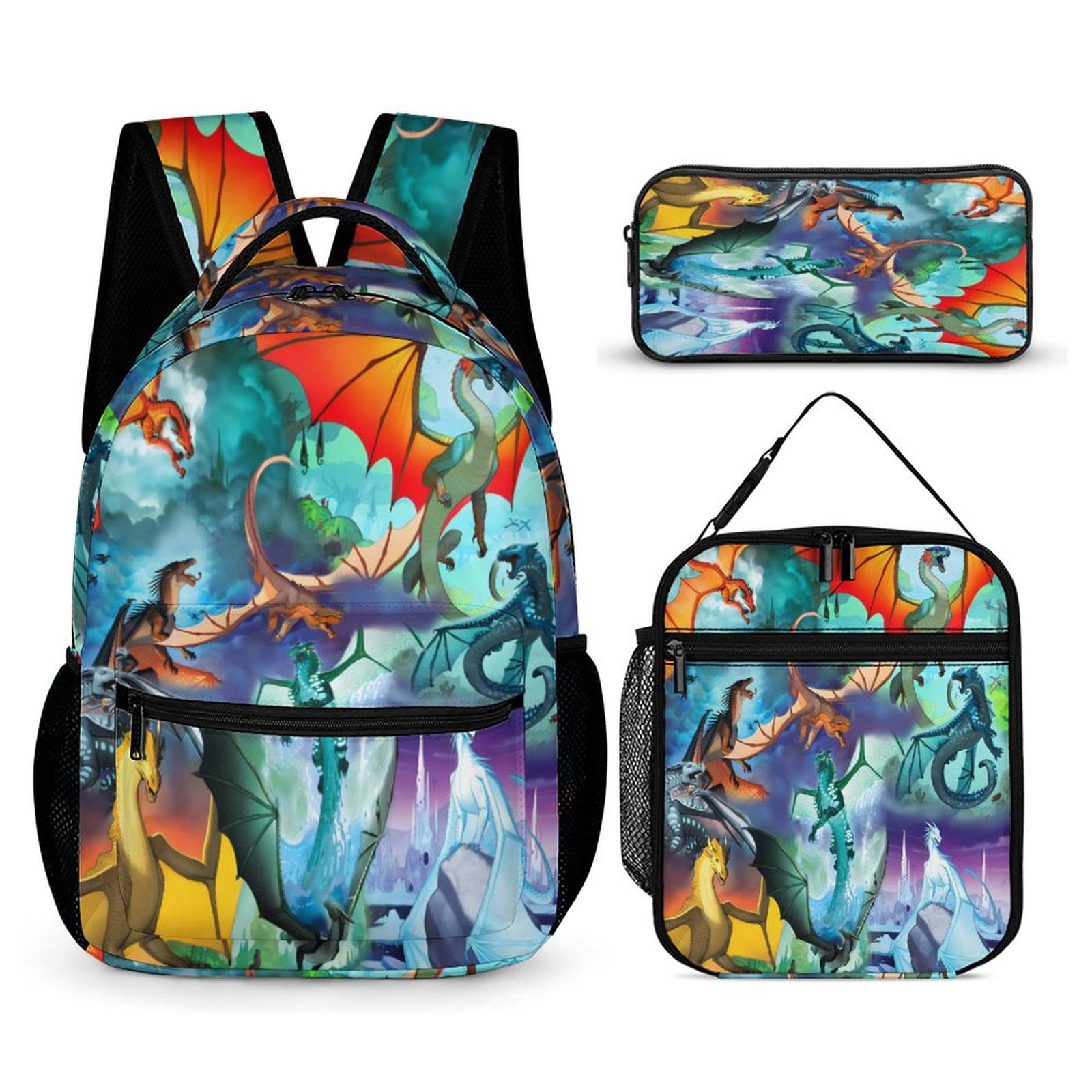 3pcs Wings of Fire Backpack Set, Multi-functional Laptop Bag 17in Water ...