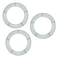 3pcs Wire Wreath Frames Green Christmas Metal Round Wreath Form Wire ...