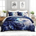 3pcs Wolf and Rose Comforter Set, Mystic Wolf Bedding Set for Bedroom ...