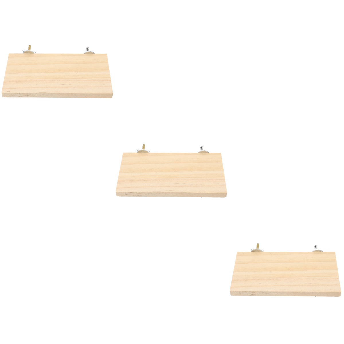 3pcs Wood Bird Perch Platform Bird Parrot Perch Platform Wooden ...