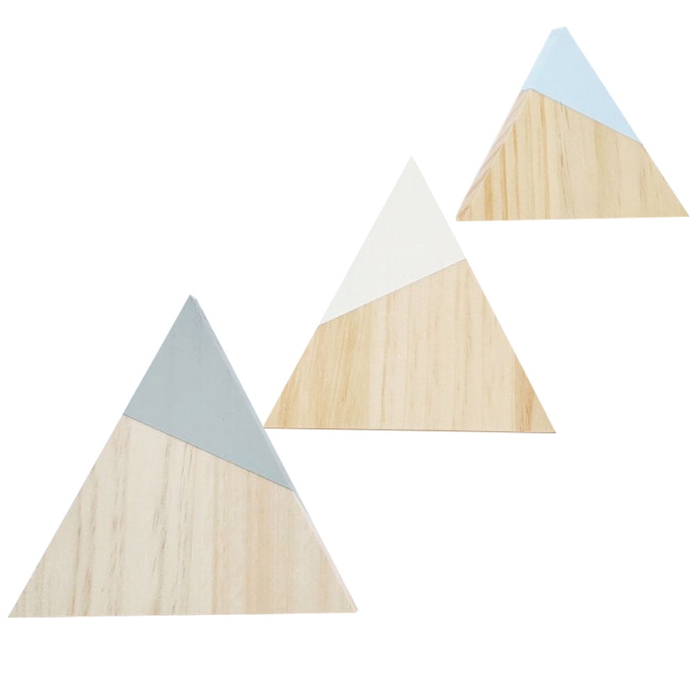 3pcs Wood Mountain Shelf Decor Wooden Mountain Decorations Wood ...