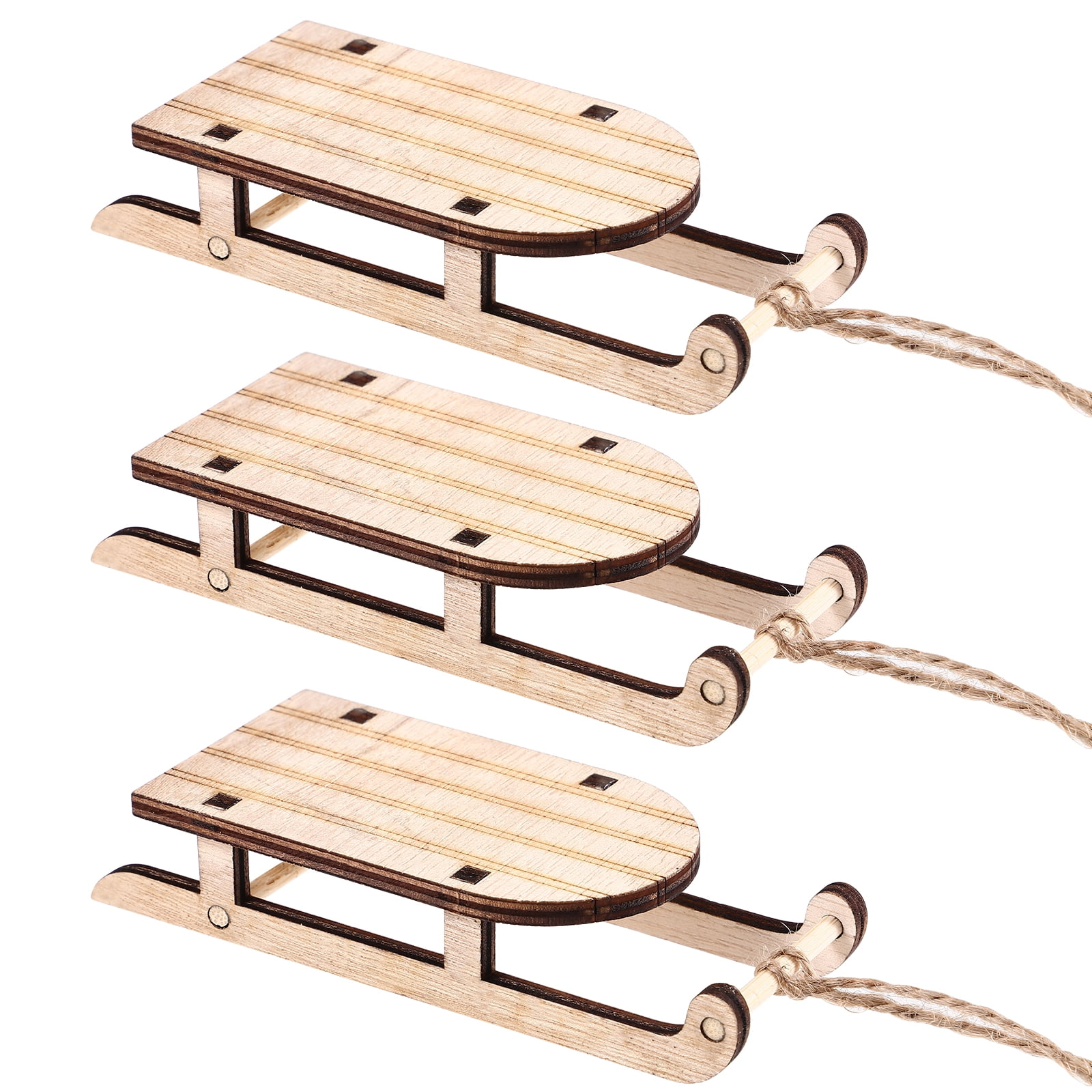 3 Pcs Sled Christmas Tree Ornaments Sleigh Decorations - Walmart.com