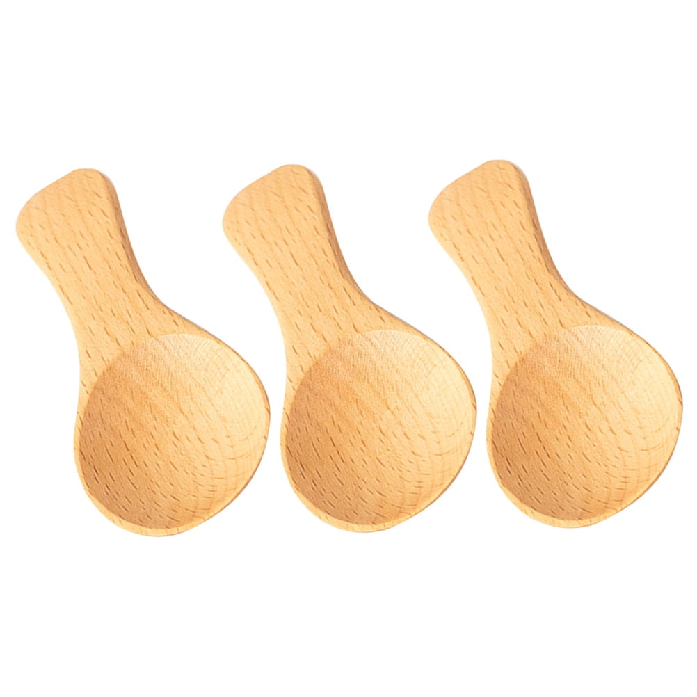 3pcs Wooden Dessert Spoons Children Wood Spoons Wooden Flour Spoons ...