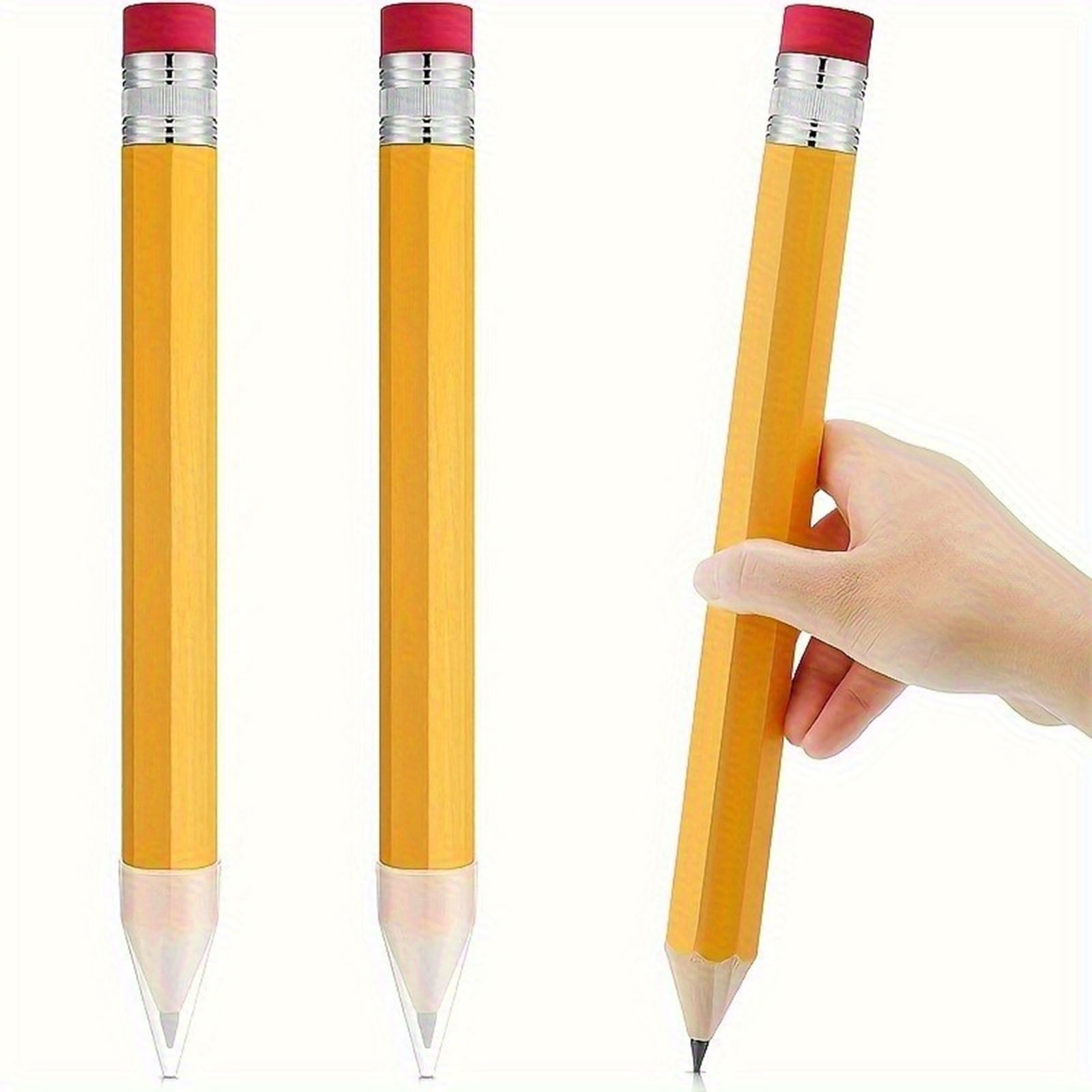 3pcs Wooden Jumbo Pencils for Prop Gift Decor 14 Inch Giant Big Large ...