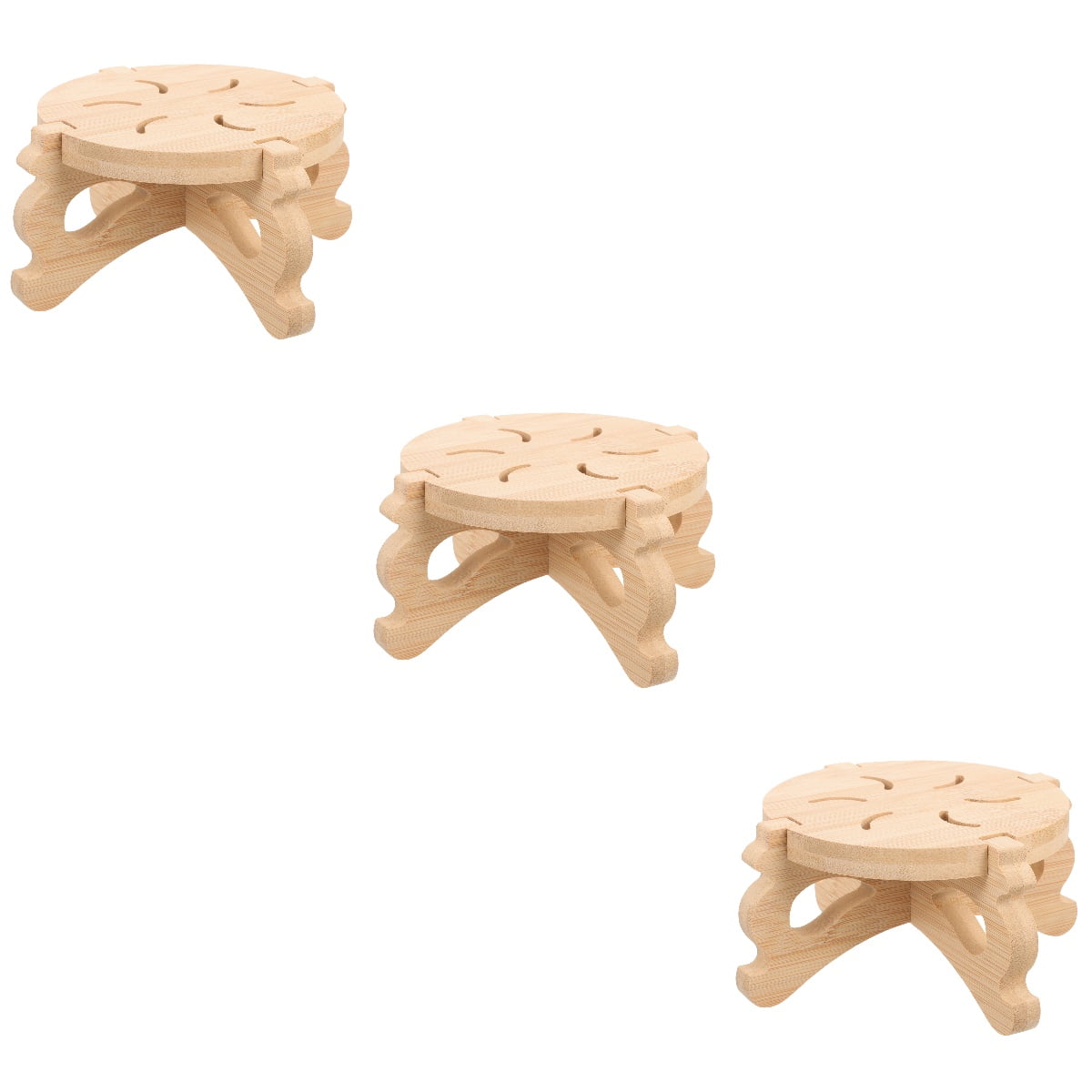 3pcs Wooden Riser Stand Flower Pot Base Wooden Display Riser Planter ...