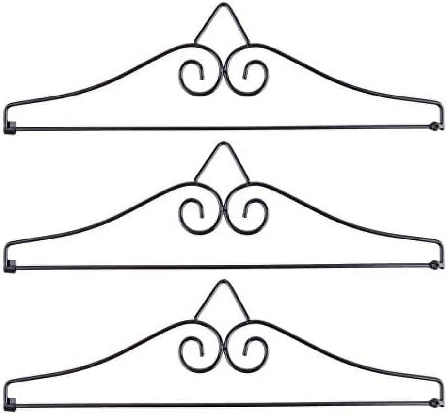 3pcs Wrought Iron Garden Flag Hanger Metal Decorative Garden Banner ...