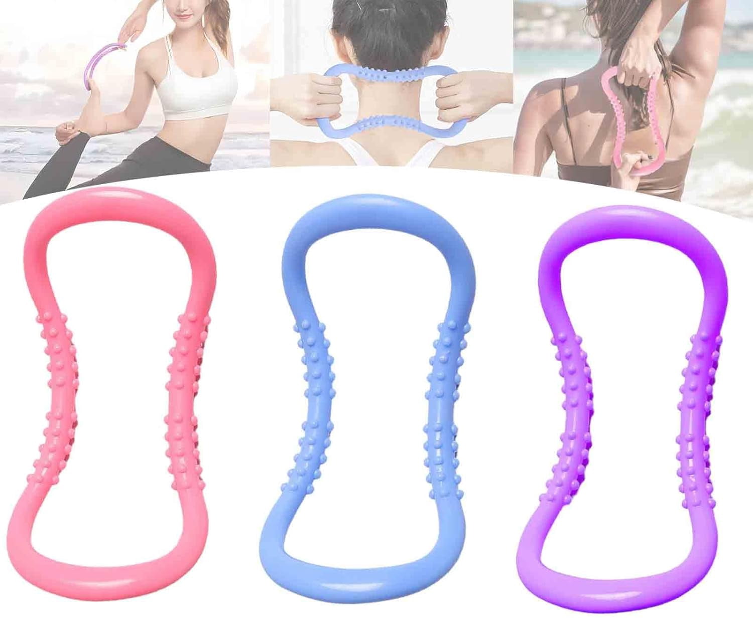 3pcs Yoga Ring Pilates Circle Stretch Resistance Training Support ...