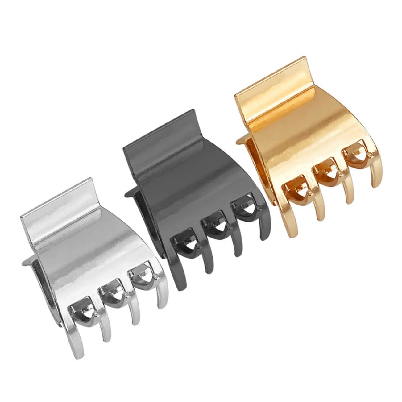 3pcs for Jaw Hair Girls Small Clips Daily Shiny Catch Metal Claps Thin ...