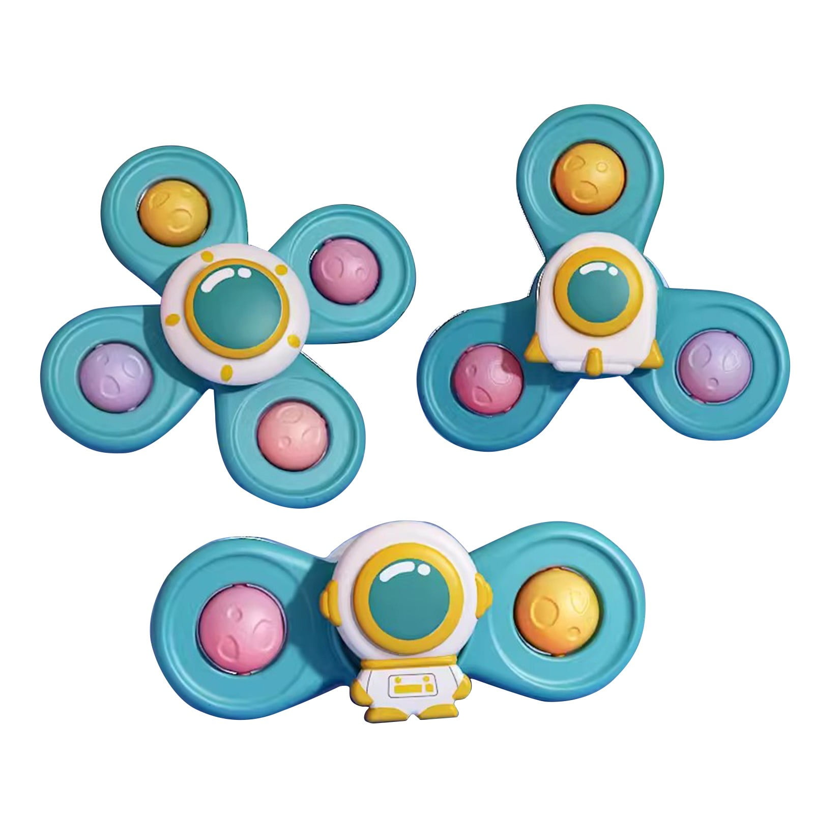 3pcs kids Suction Cup Spinning Toys, kids Rattles Educational Soothing ...