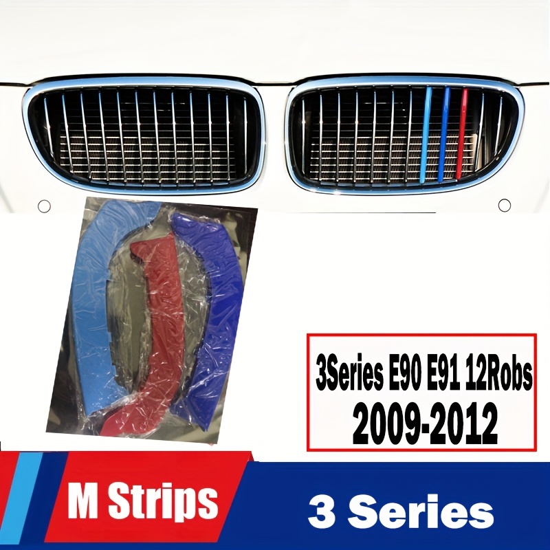 3pcs/lot Car Grille Network Decor Trims Grill Sticker For BMW E90 E91 ...