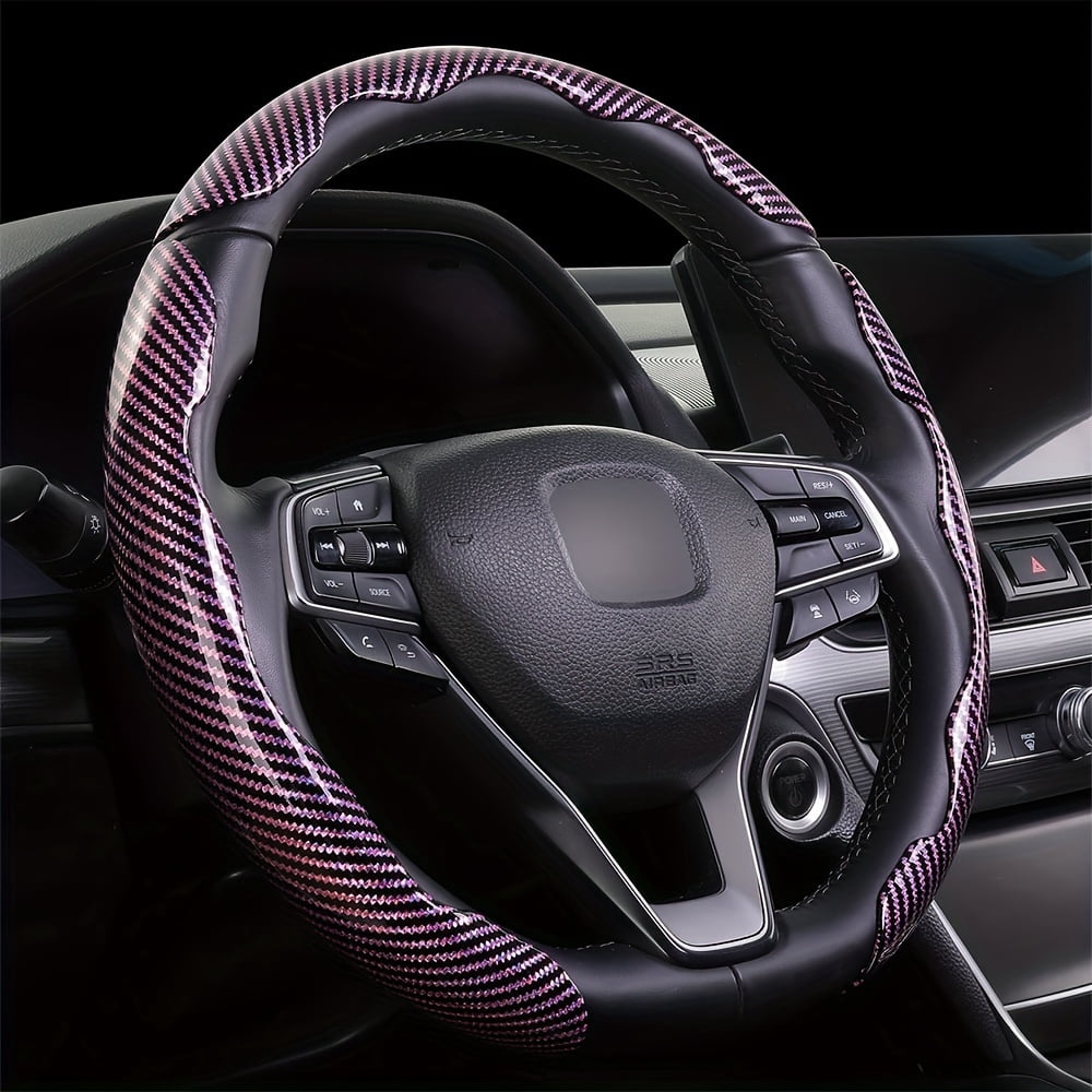 3pcs of Anti-Slip Carbon Fiber Style Steering Wheel Covers, Universal ...