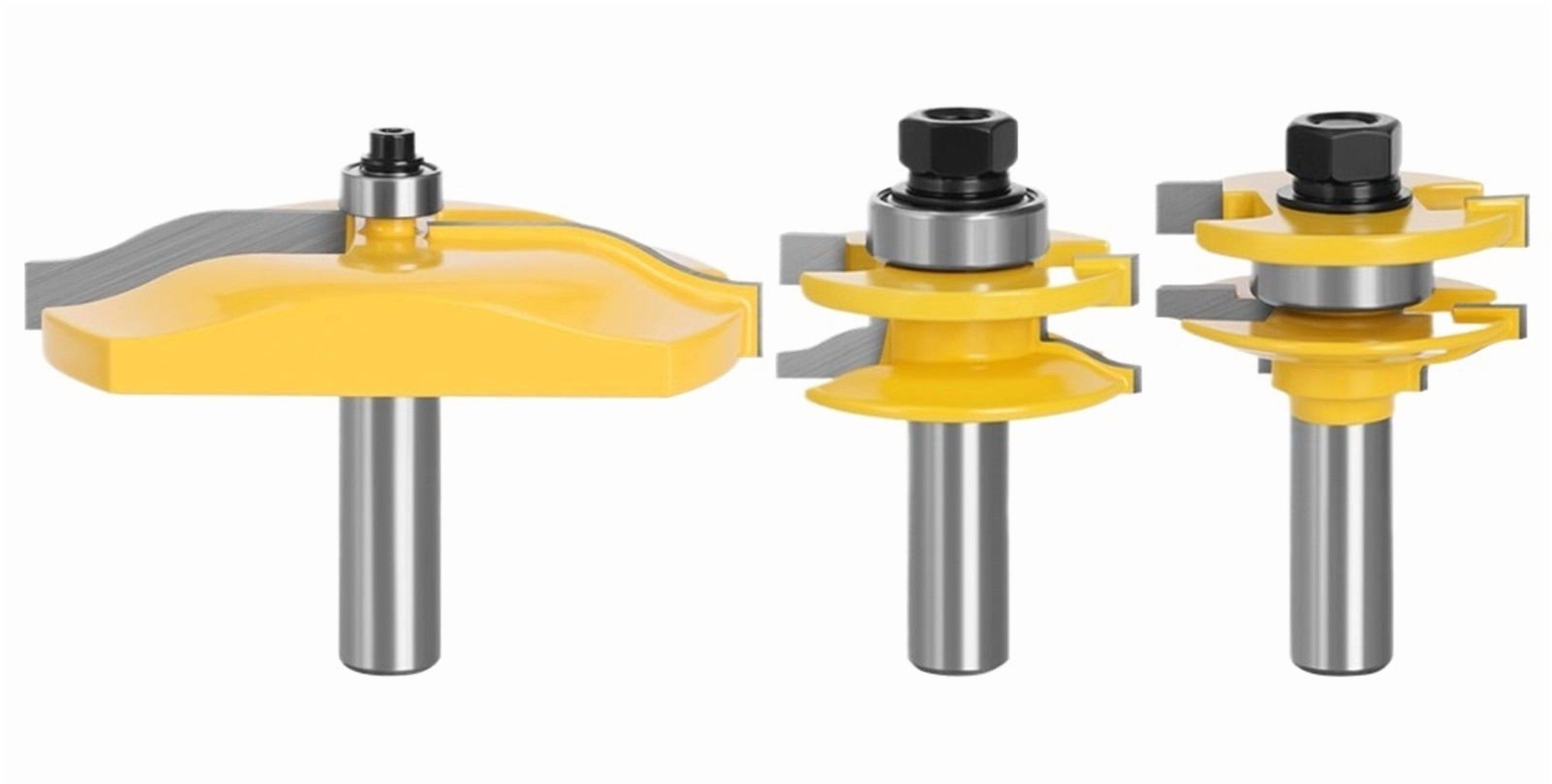3pcs/set 12mm 1/2 Shank Door Panel Cabinet Tenon Router Bit Set Milling ...