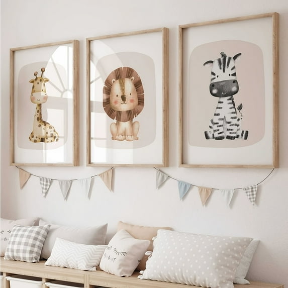 3pcs/set Bohemian wall art, safari wall art, neutral style wall art ...