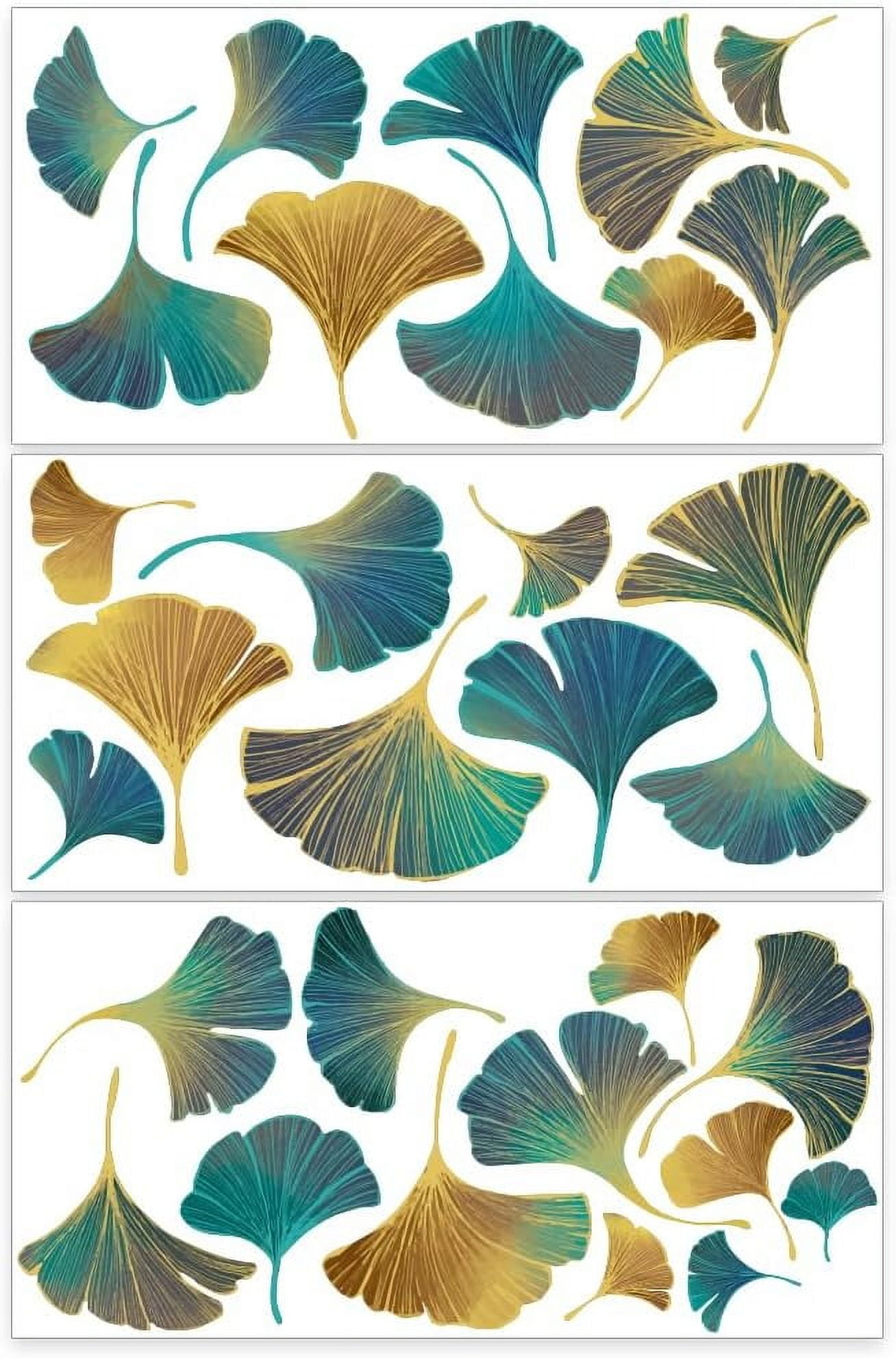 3pcs/set Gingko Rub on Transfers for Furniture and Crafts 12x6 inch ...