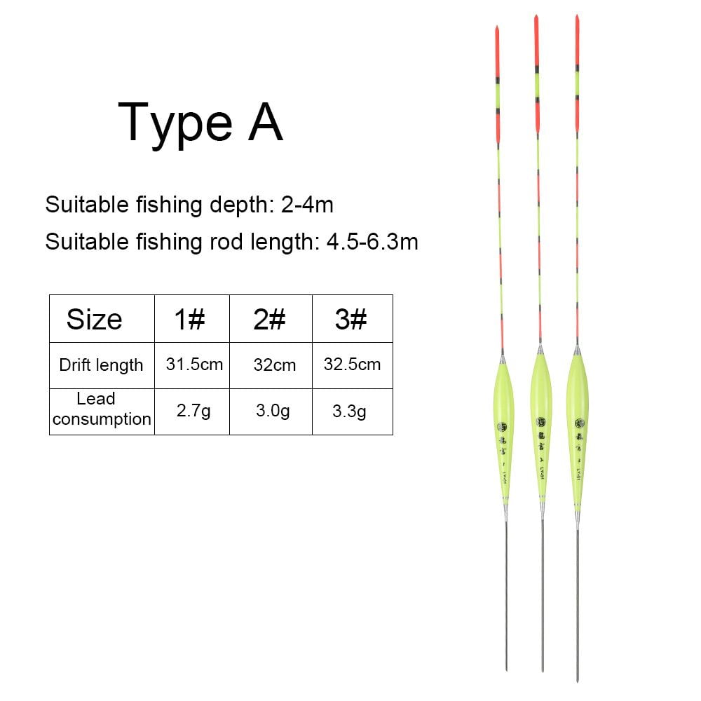 3pcs/set Portable Sensitive Accessories Fishing Floats Balsa Tail ...