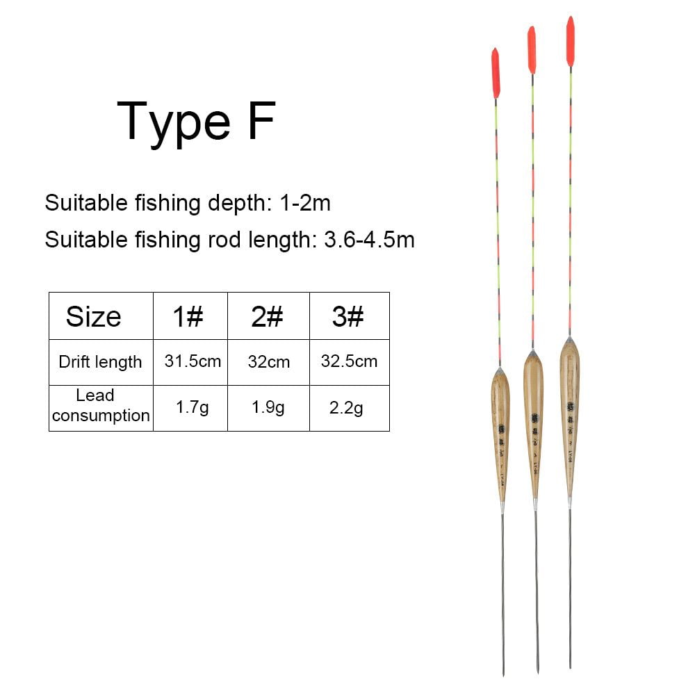 3pcs/set Portable Sensitive Accessories Fishing Floats Balsa Tail ...