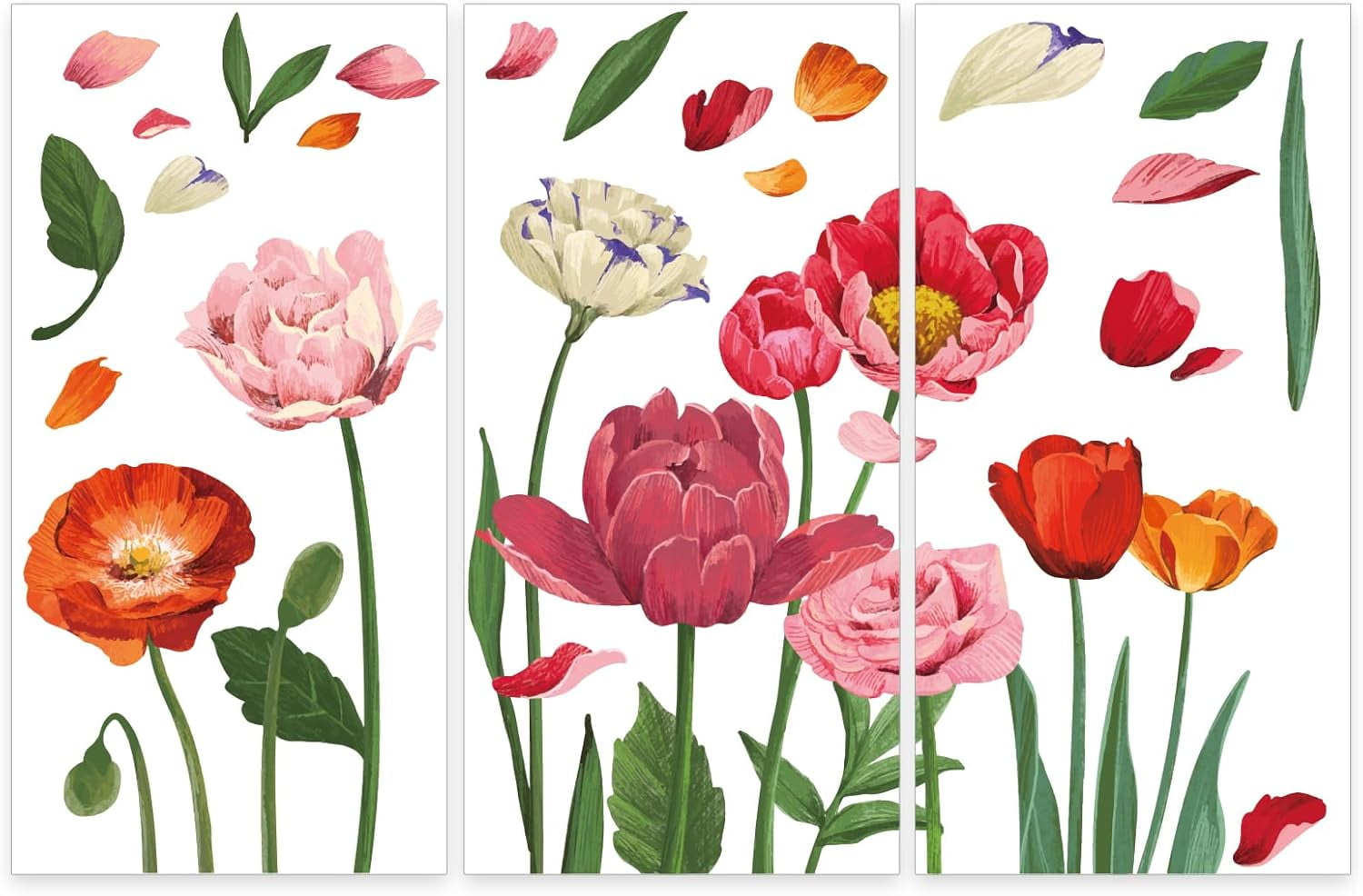 3pcs/set Rub on Transfers for Furniture and Crafts 6x12 inch Flower ...