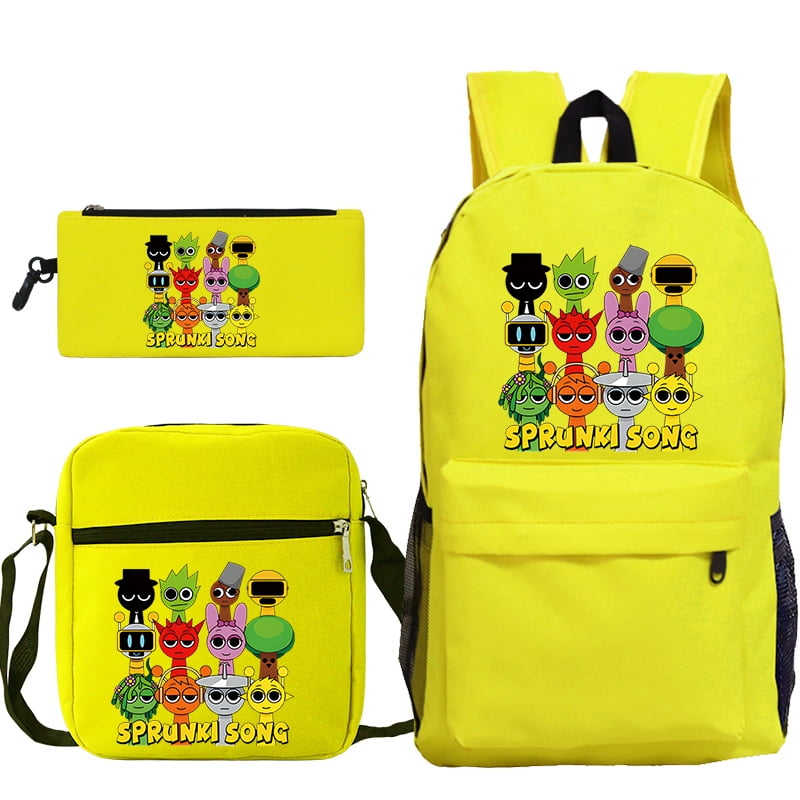 3pcs/set Sprunki School Backpack Bag Incredibox Sprunki School Bag ...