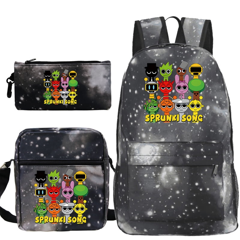 3pcs/set Sprunki School Backpack Bag Incredibox Sprunki School Bag ...