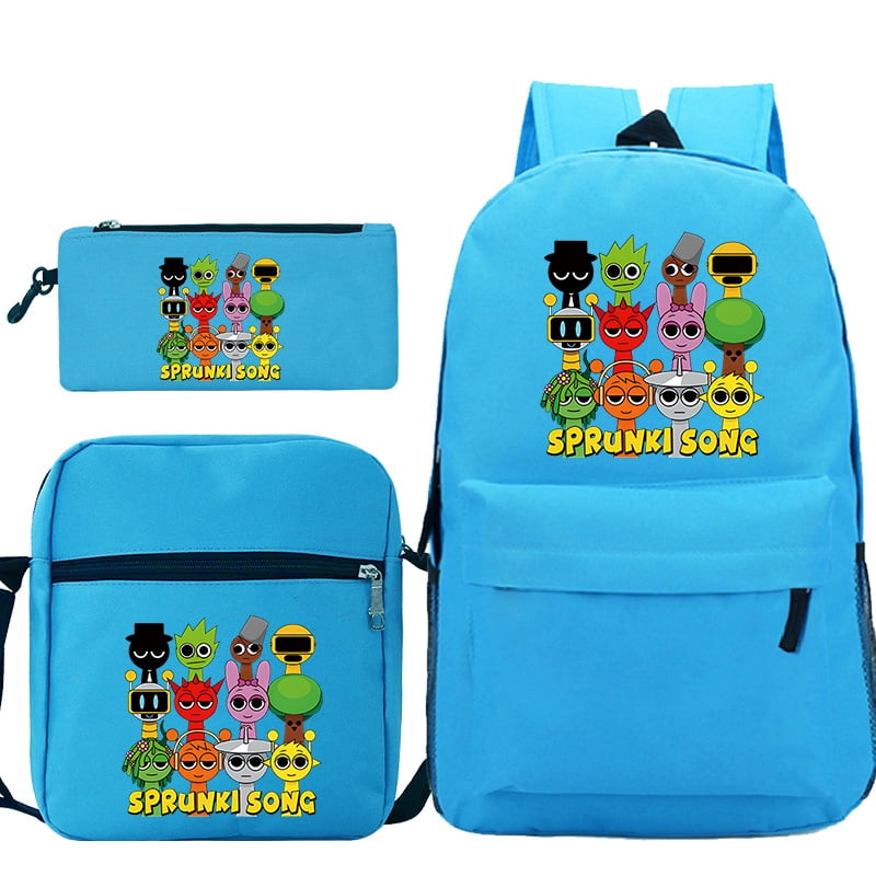 3pcs/set Sprunki School Backpack Bag Incredibox Sprunki School Bag ...