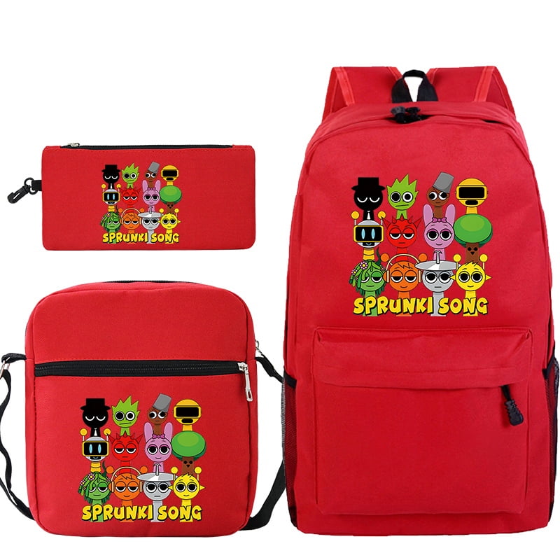 3pcs/set Sprunki School Backpack Bag Incredibox Sprunki School Bag ...